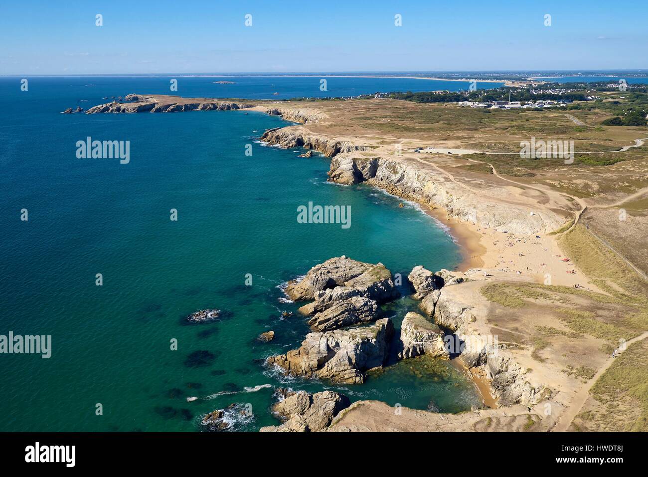 France, Morbihan, Presqu'ile de Quiberon, la cote sauvage (the wild ...