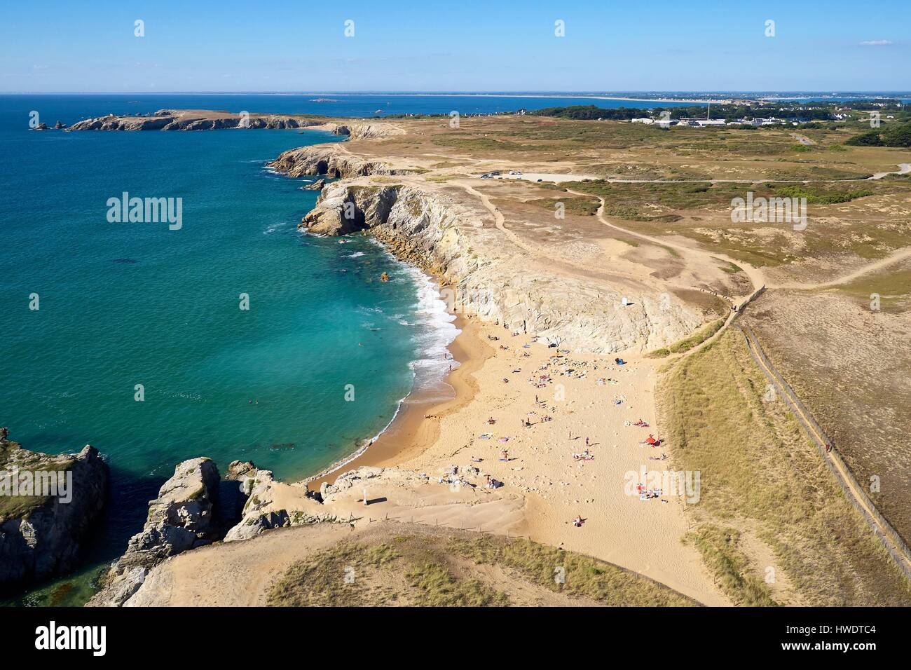 France, Morbihan, Presqu'ile de Quiberon, la cote sauvage (the wild ...