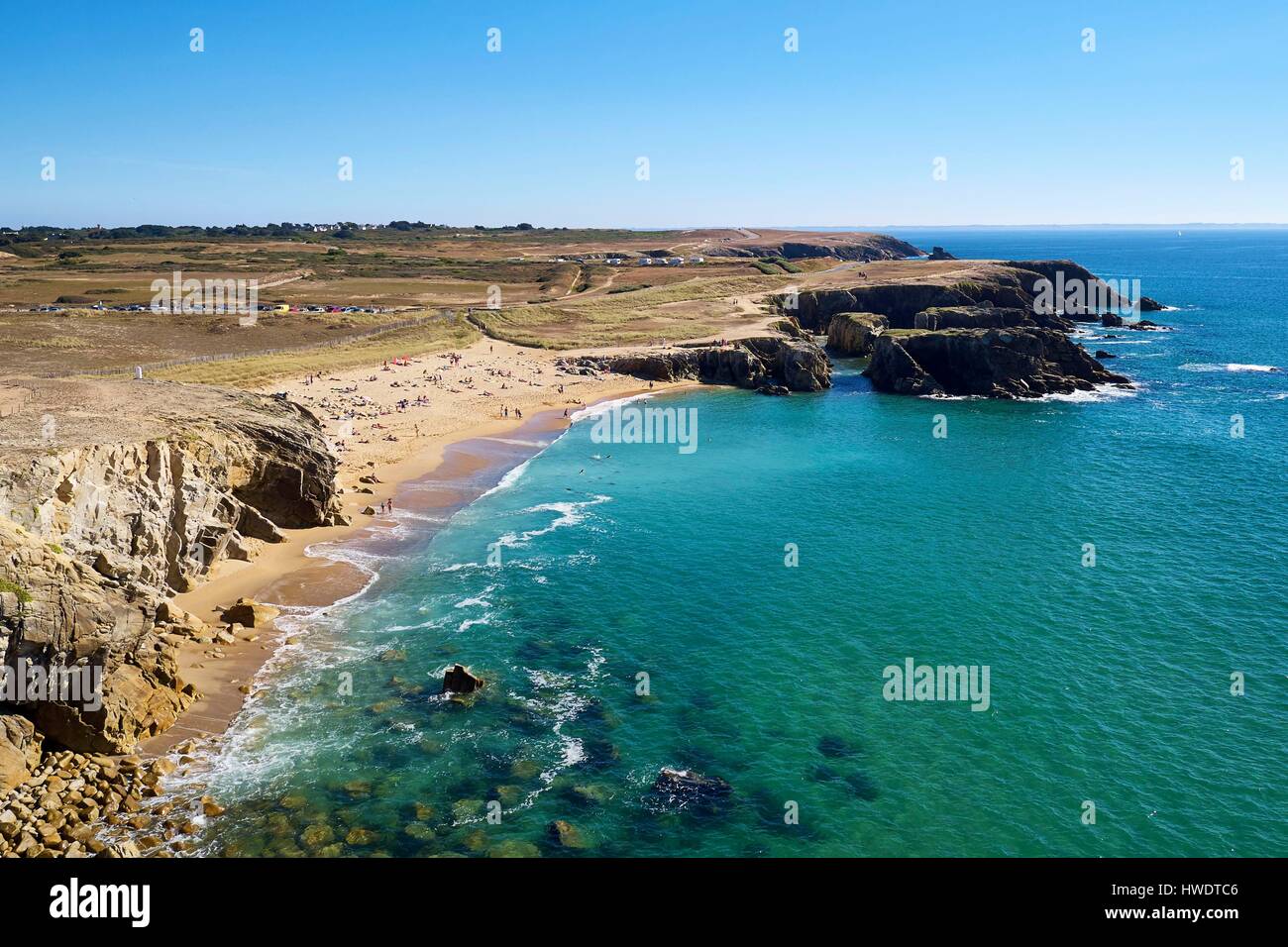 France, Morbihan, Presqu'ile de Quiberon, la cote sauvage (the wild ...