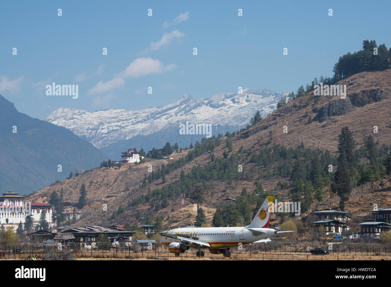 Bhutan, Paro. Paro Airport, is the only international airport in the ...