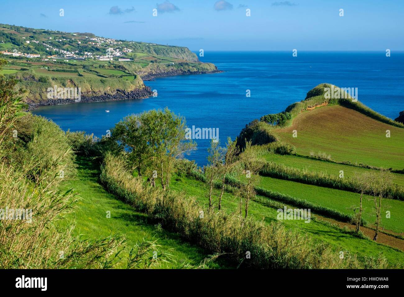 Portugal, Azores archipelago, Sao Miguel island, north coast, Capelas ...
