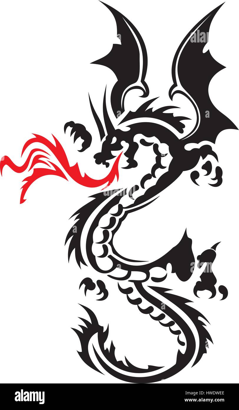 Chinese dragon vector vectors hi-res stock photography and images - Alamy
