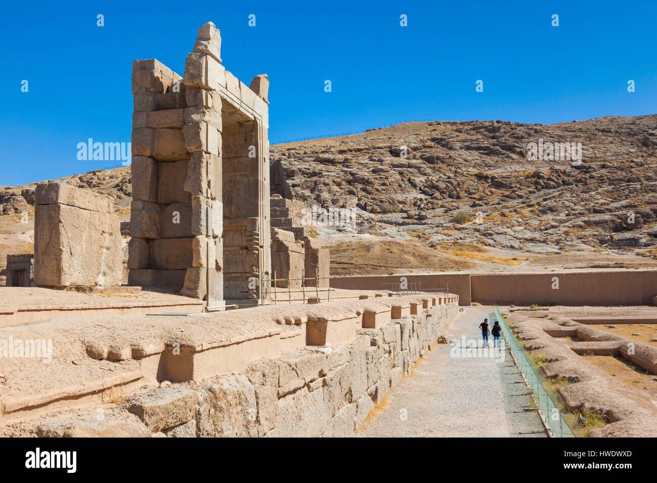 Iran, Central Iran, Persepolis, 6th century BC ancient city, elevated ...