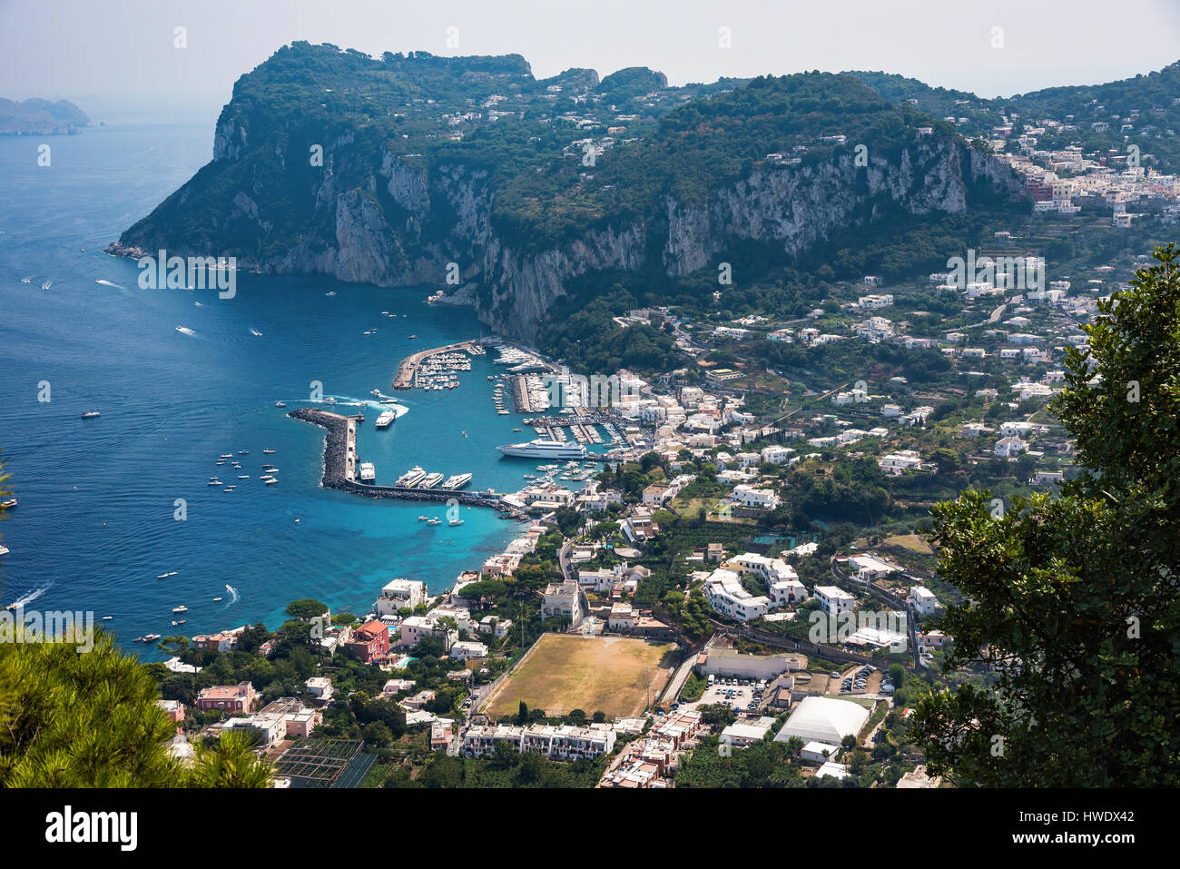 Aerial view of Capri Island in Italy Stock Photo - Alamy