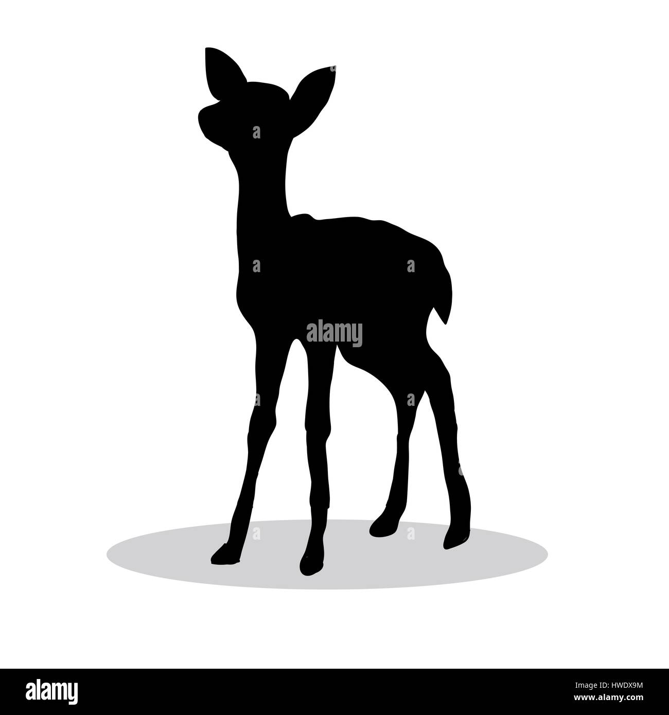 Deer family silhouette vector Cut Out Stock Images & Pictures - Alamy