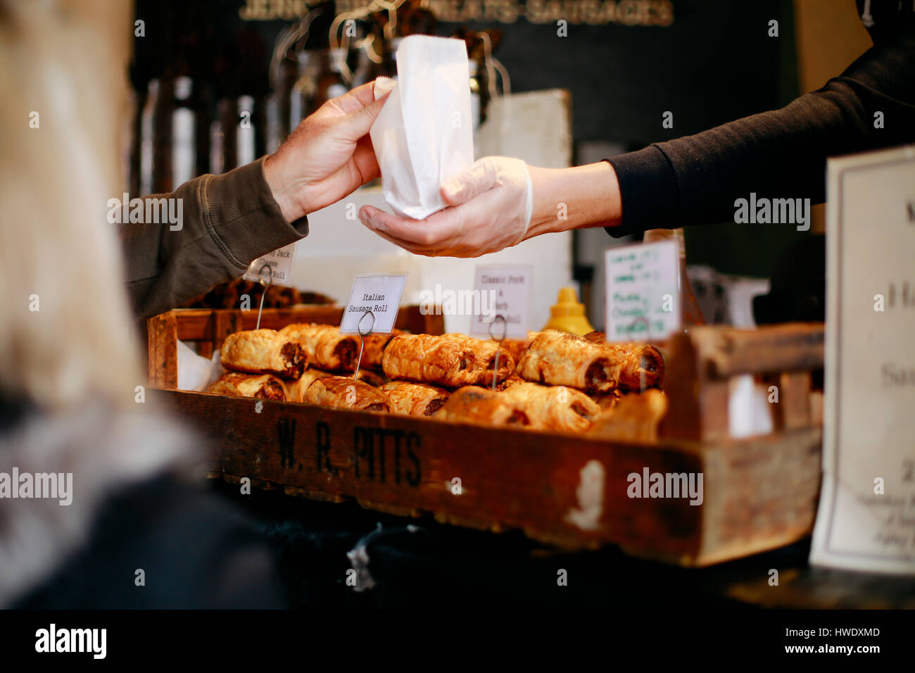 People buying pastry in Greenwich Market, London's only market set ...