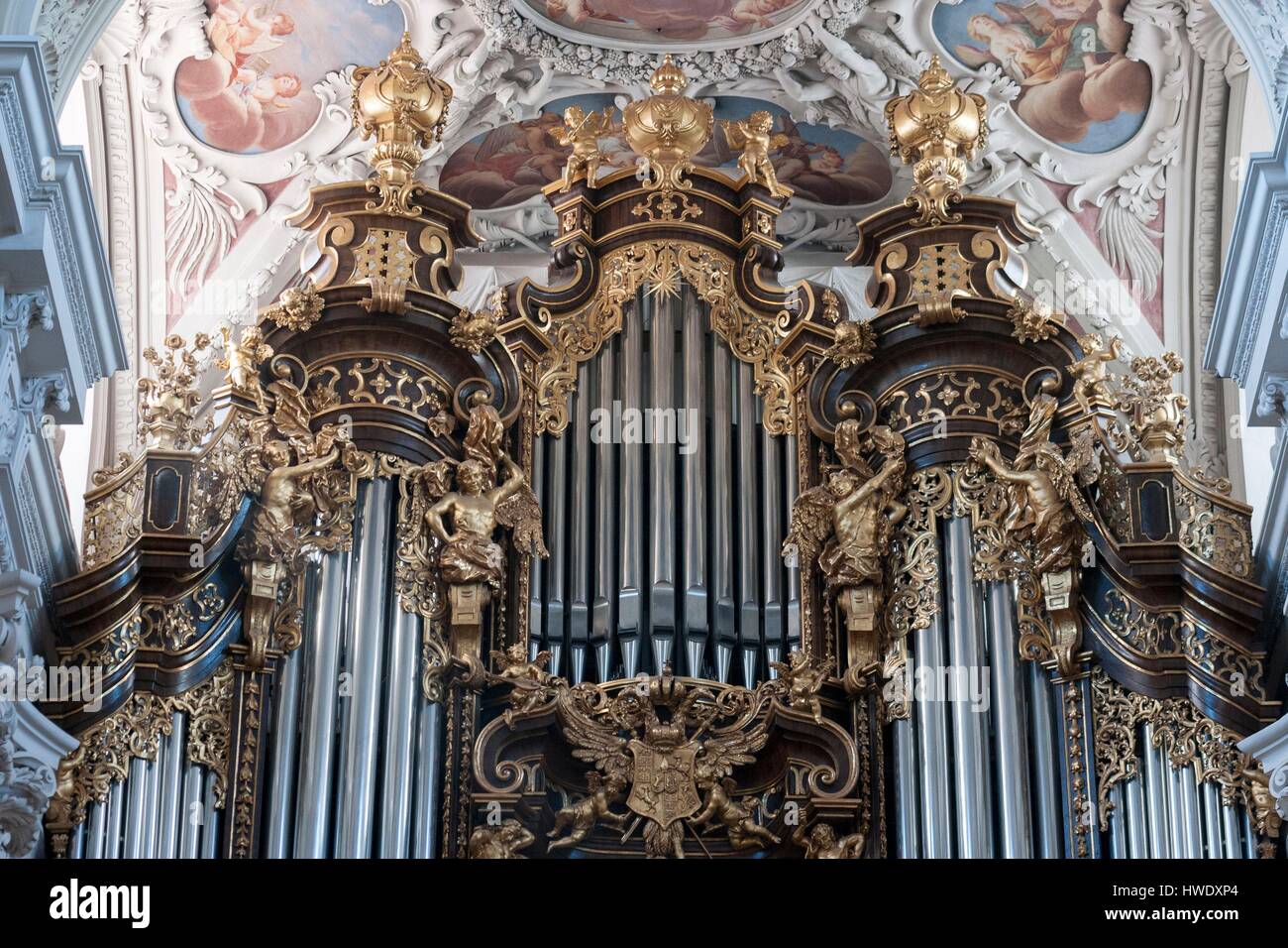 Germany, Bavaria, Passau, Saint-Etienne cathedral dated 17th century ...