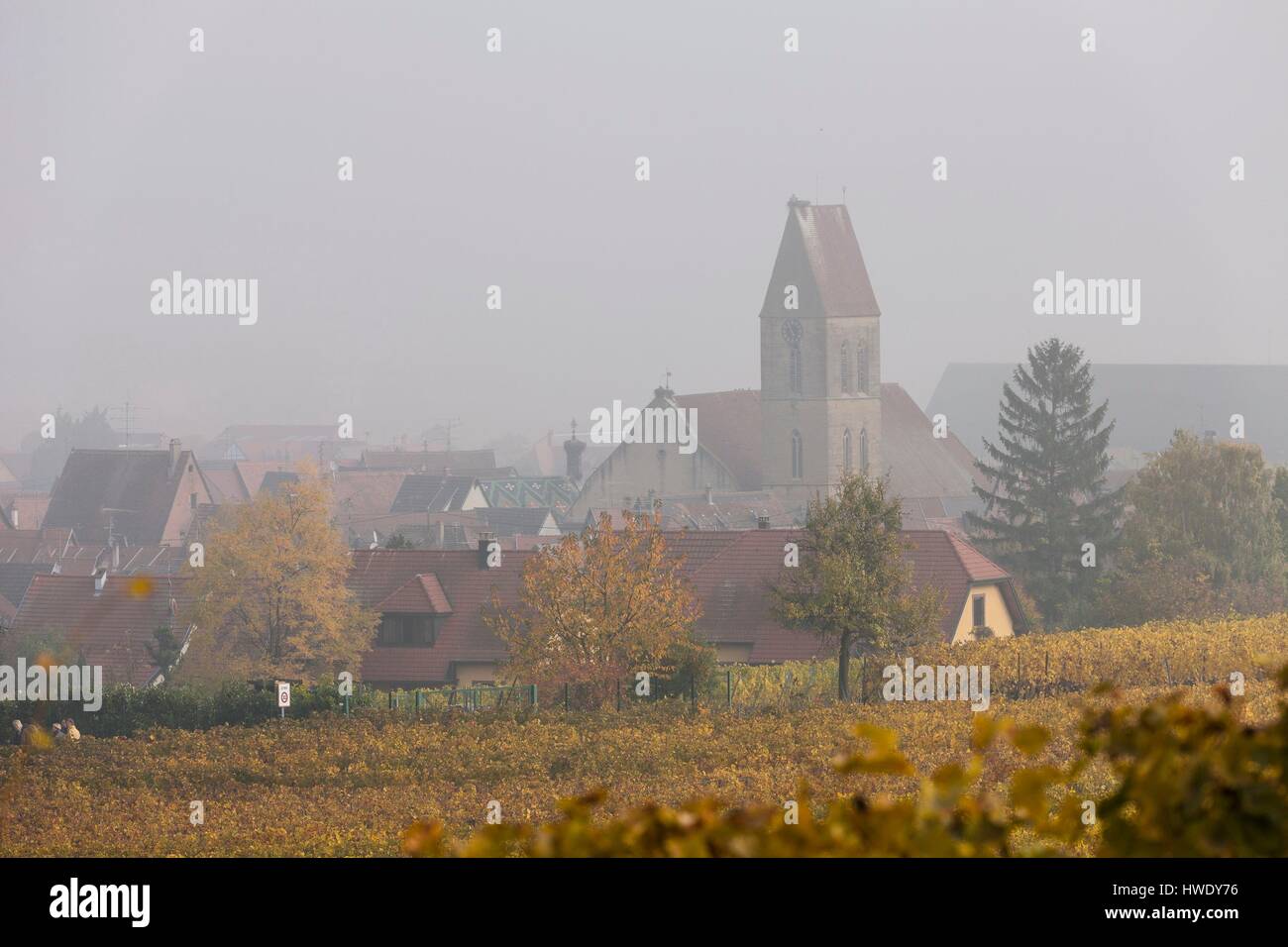 France, Haut-Rhin, Alsace Wine Route, Eguisheim, labeled The Most ...