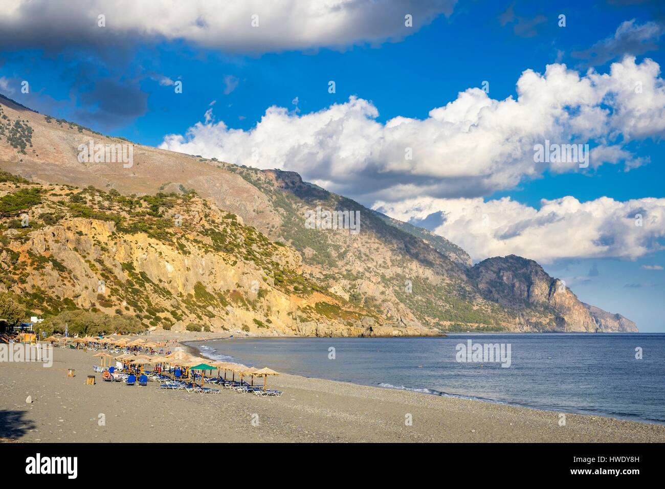 Greece, Crete, southwest coast, the little village of Sougia Stock ...
