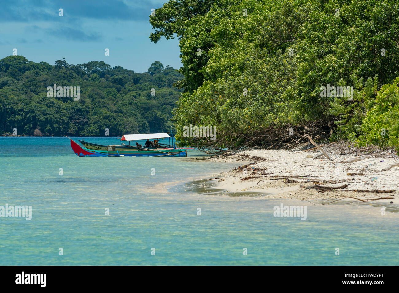 Fishing Boats in Ujung Kulon National Park, Java Stock Photo - Alamy