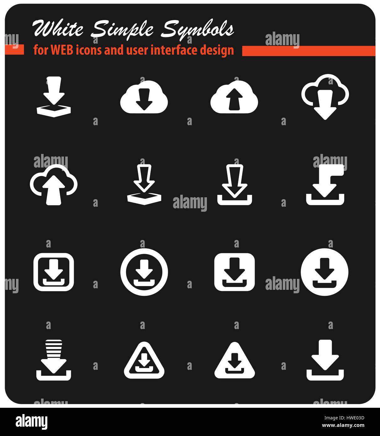 download vector icons for user interface design Stock Vector Image ...