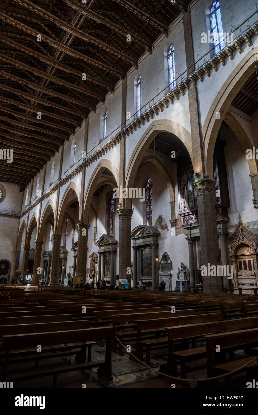 Basilica di santa croce interior hi-res stock photography and images ...