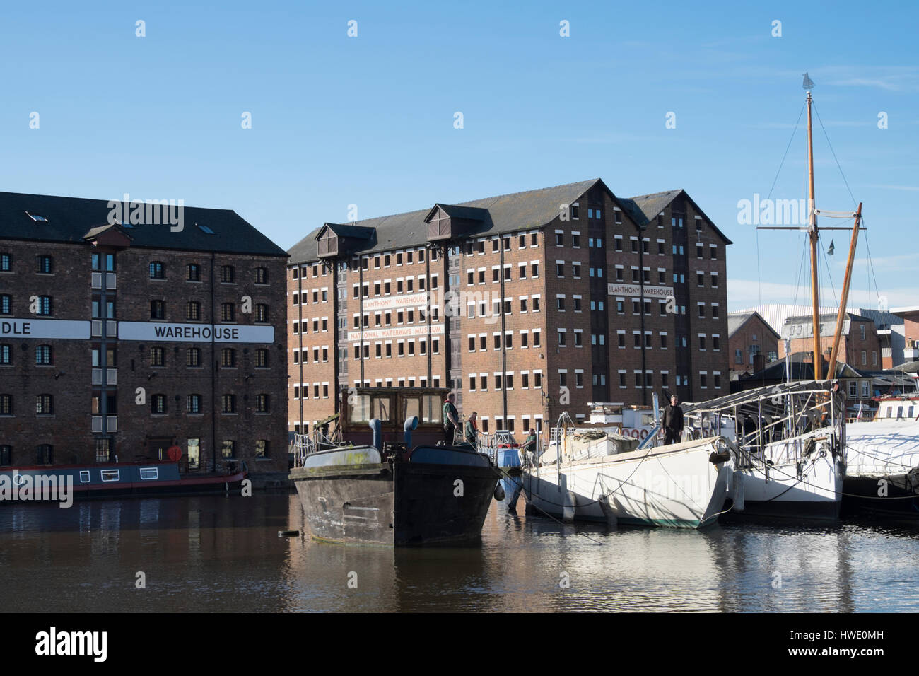 Barge Sabrina 5 being moved to dry dock for restoration and maintenance ...