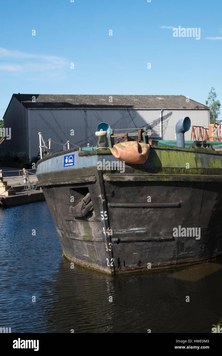 Barge Sabrina 5 being moved to dry dock for restoration and maintenance ...