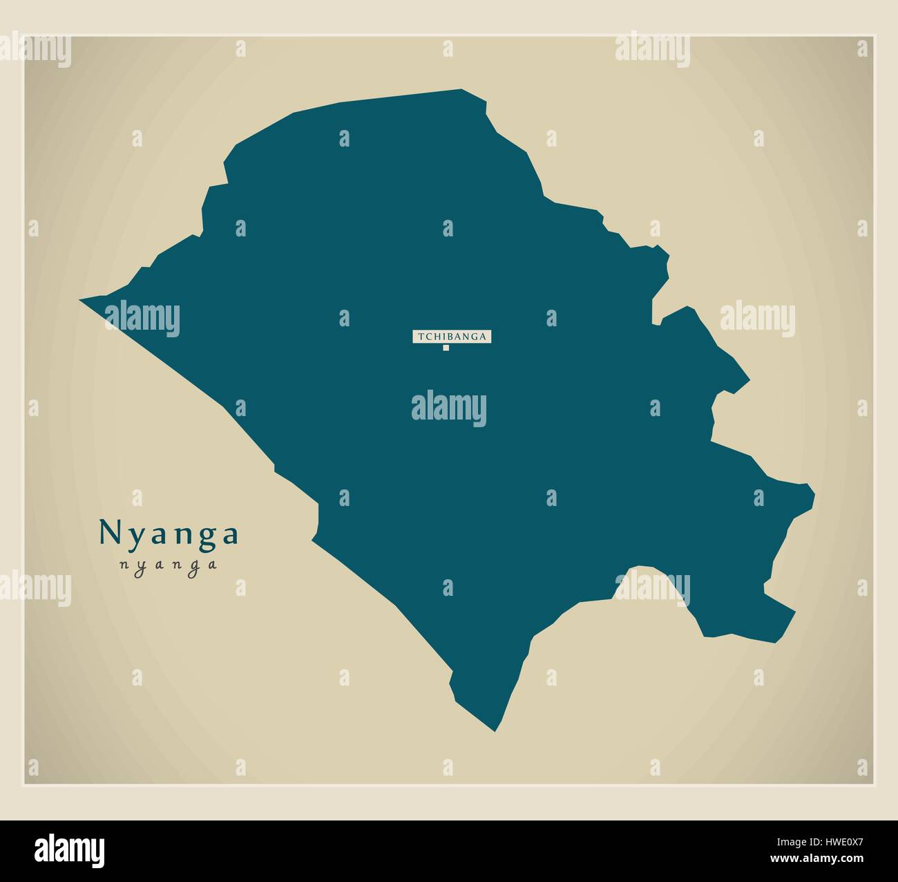 Modern Map - Nyanga GA Stock Vector Image & Art - Alamy