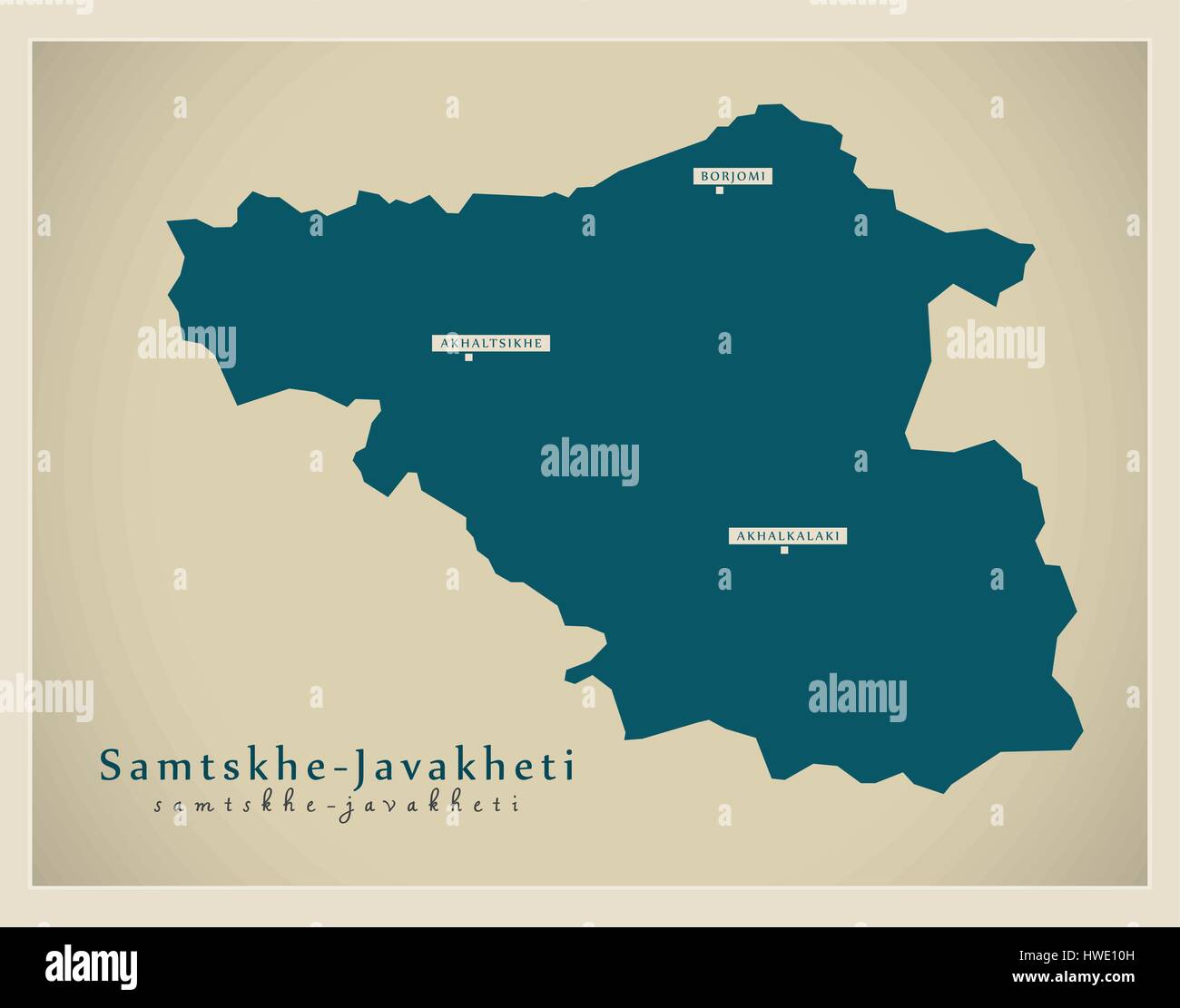 Vector map of samtskhe javakheti hi-res stock photography and images ...