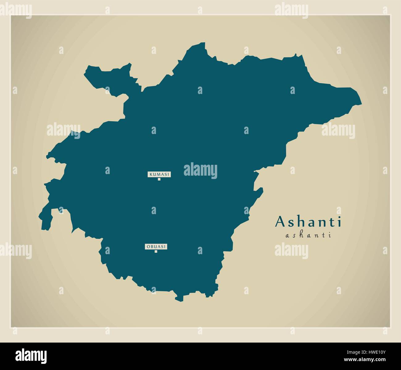 Modern Map - Ashanti GH Stock Vector Image & Art - Alamy