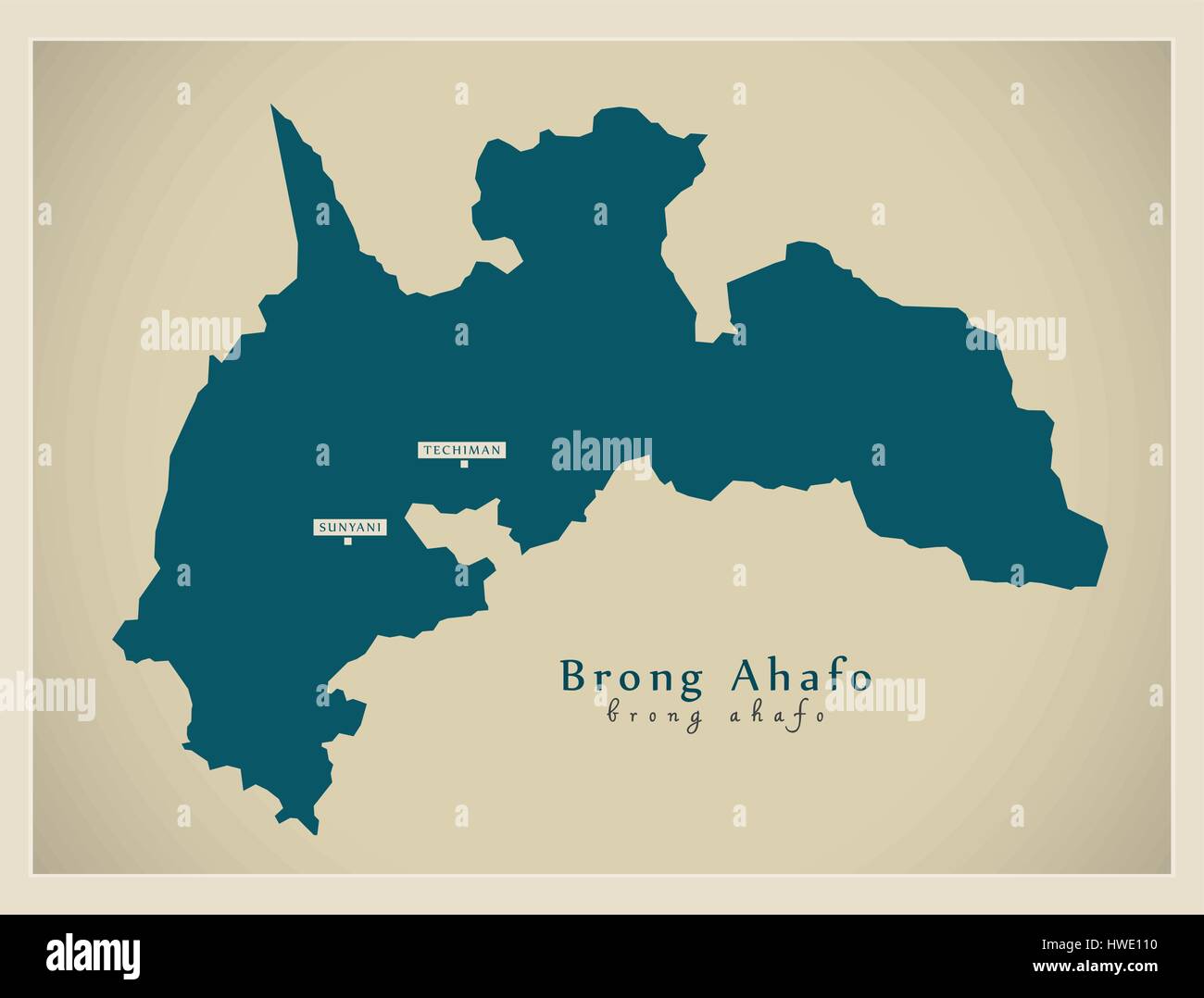 Brong ahafo region map Stock Vector Images - Alamy