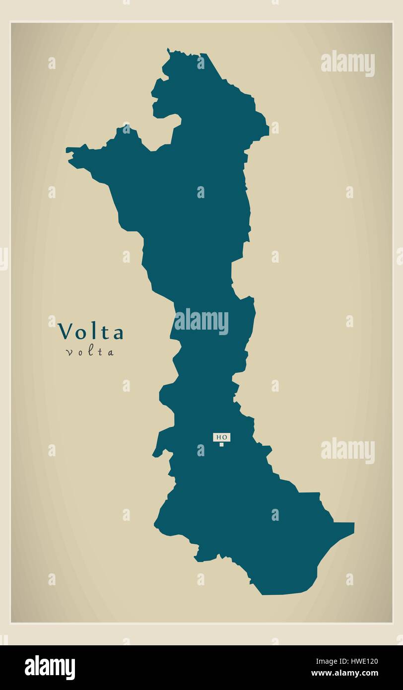 Modern Map - Volta GH Stock Vector Image & Art - Alamy