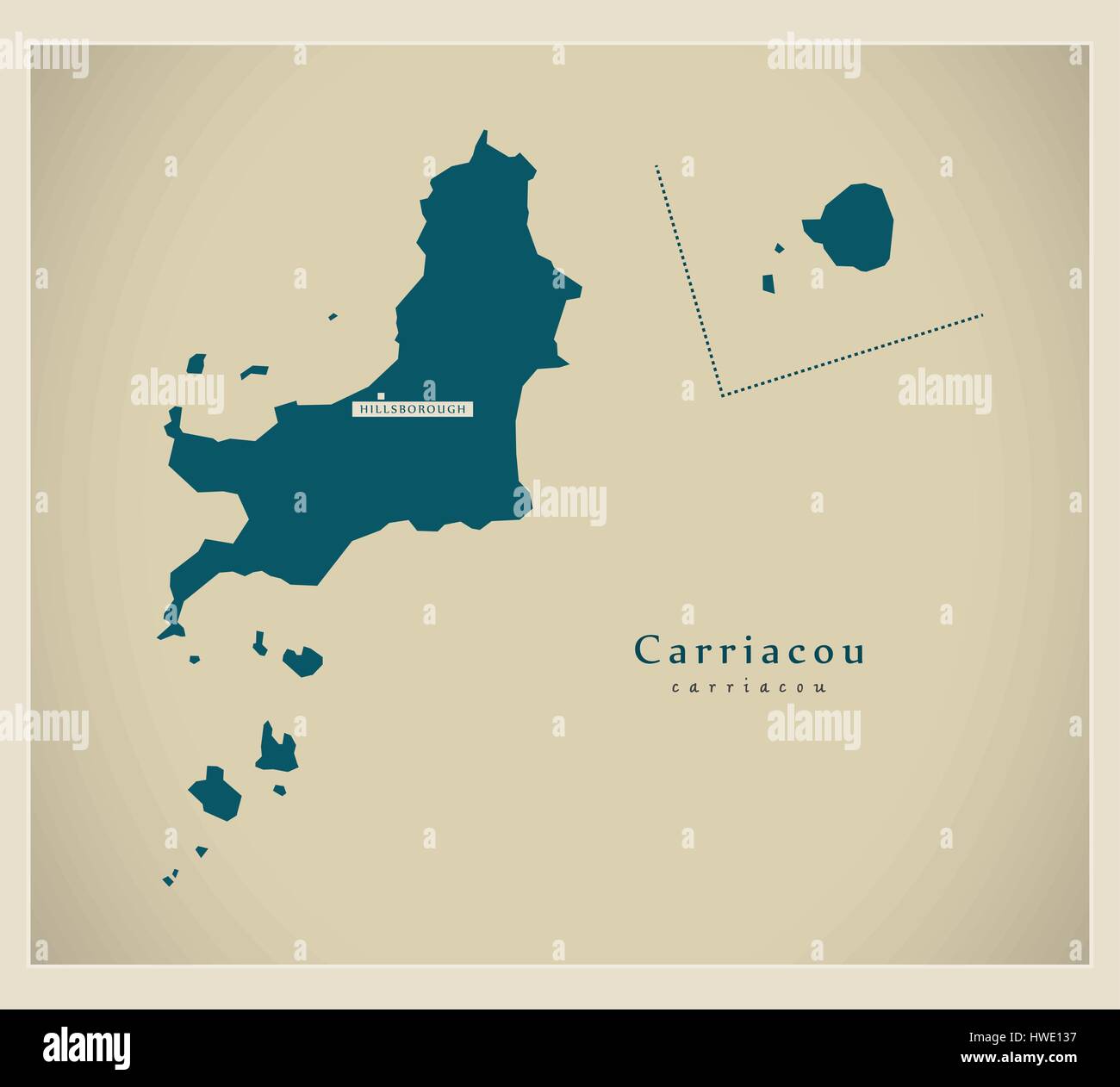 Carriacou map hi-res stock photography and images - Alamy