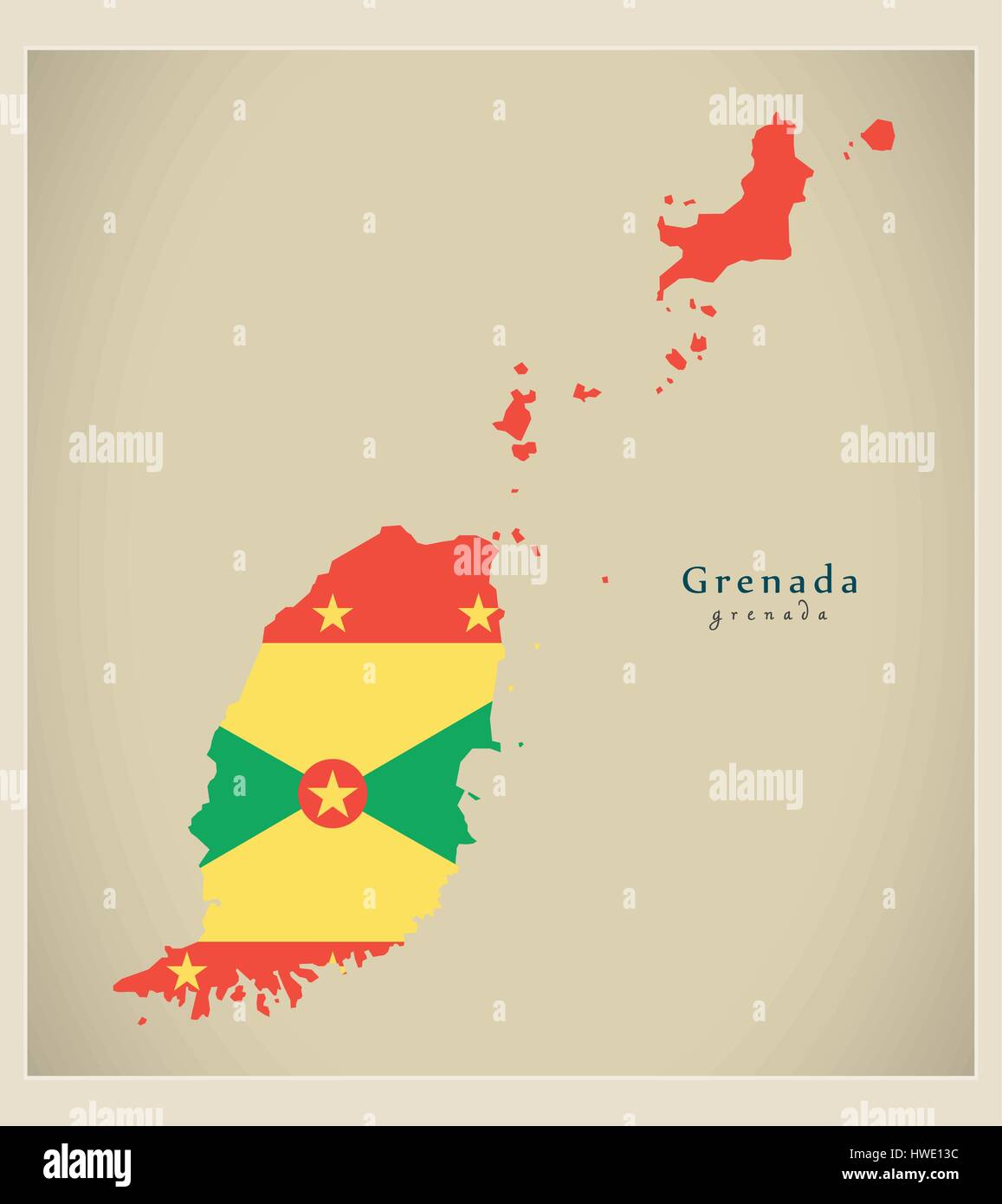 Grenada county map hi-res stock photography and images - Alamy