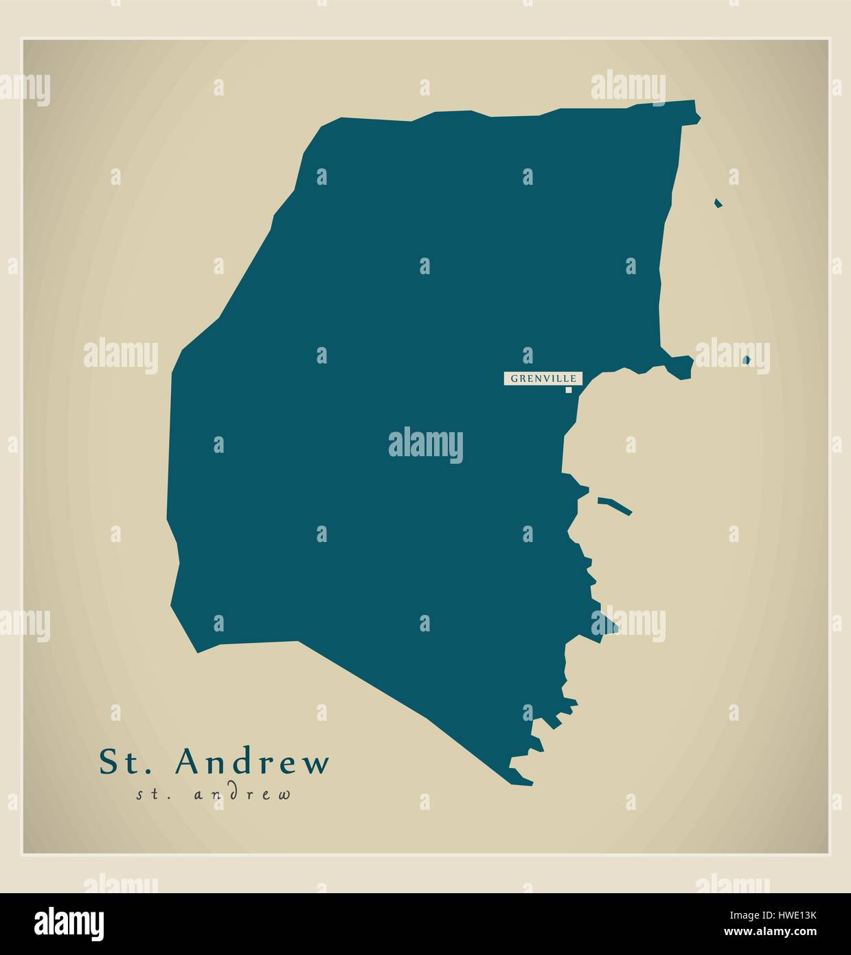 Modern Map - St. Andrew GD Stock Vector Image & Art - Alamy