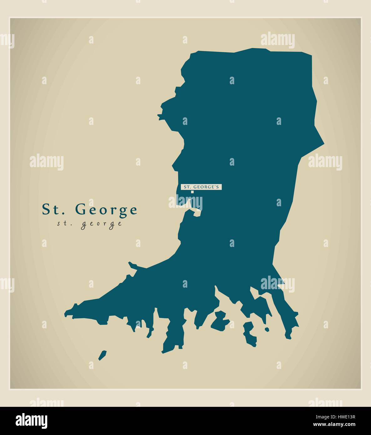 Modern Map - St. George GD Stock Vector Image & Art - Alamy