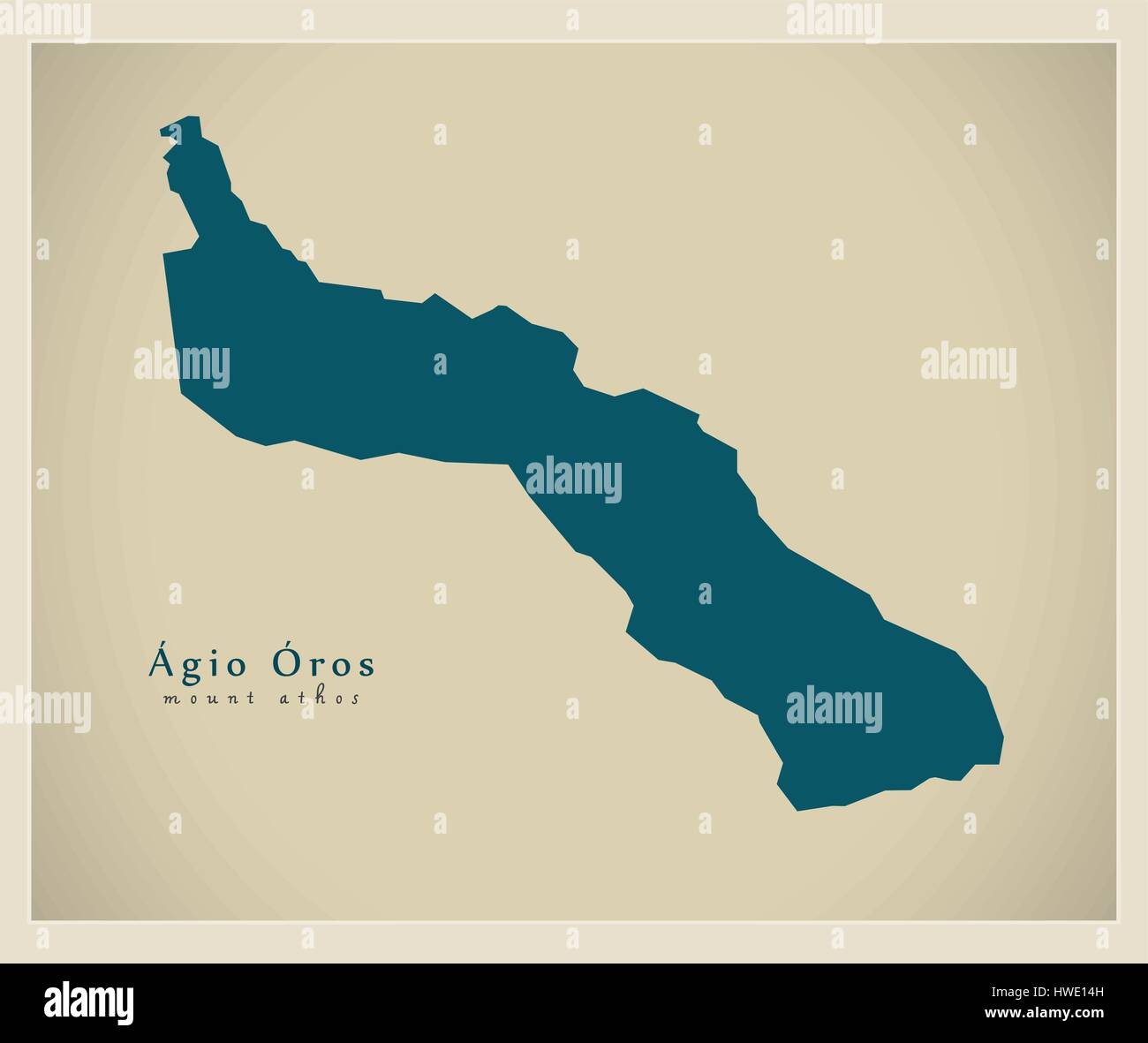 Modern Map - Agio Oros GR Stock Vector Image & Art - Alamy