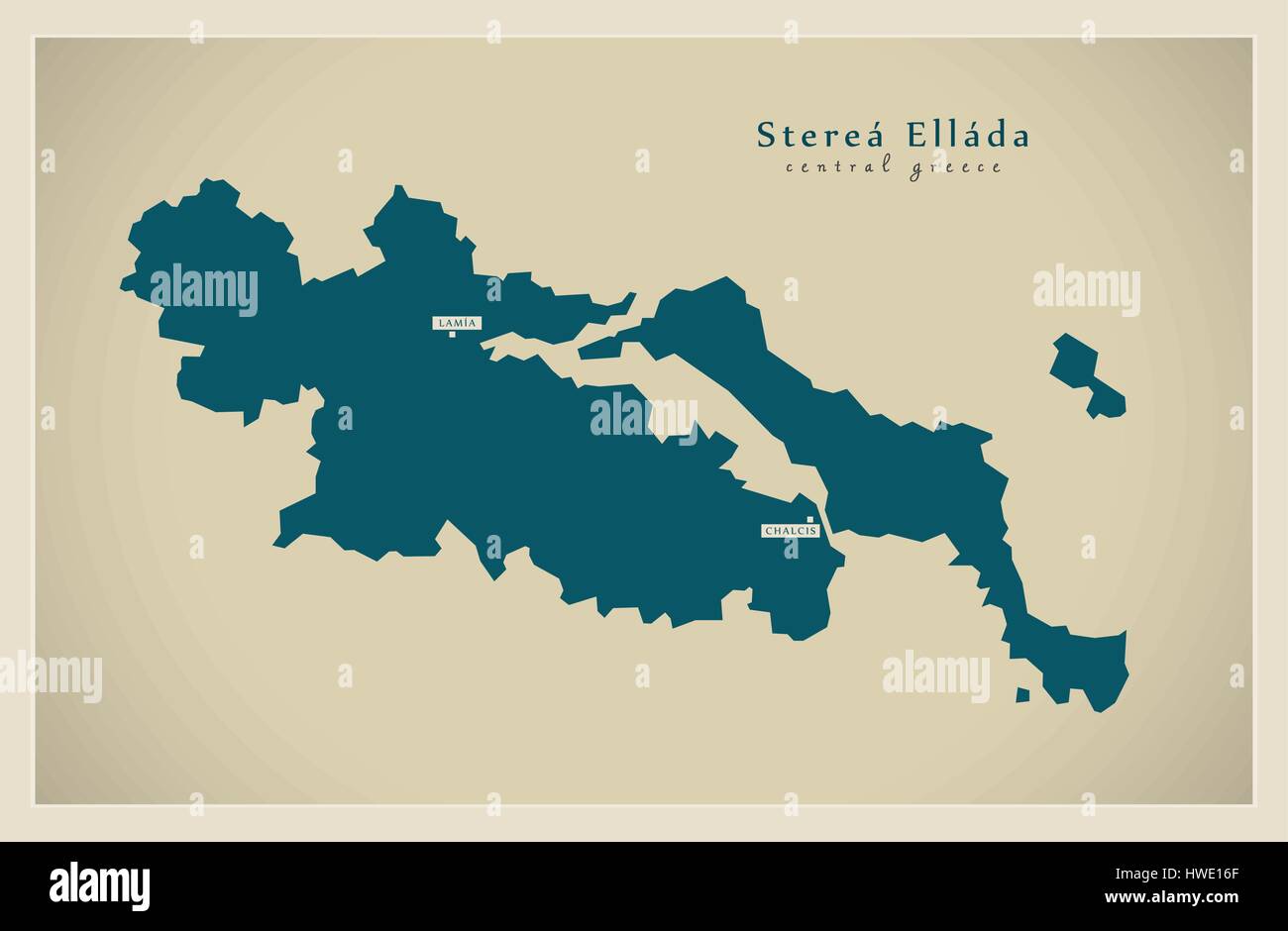 Modern Map - Sterea Ellada GR Stock Vector Image & Art - Alamy