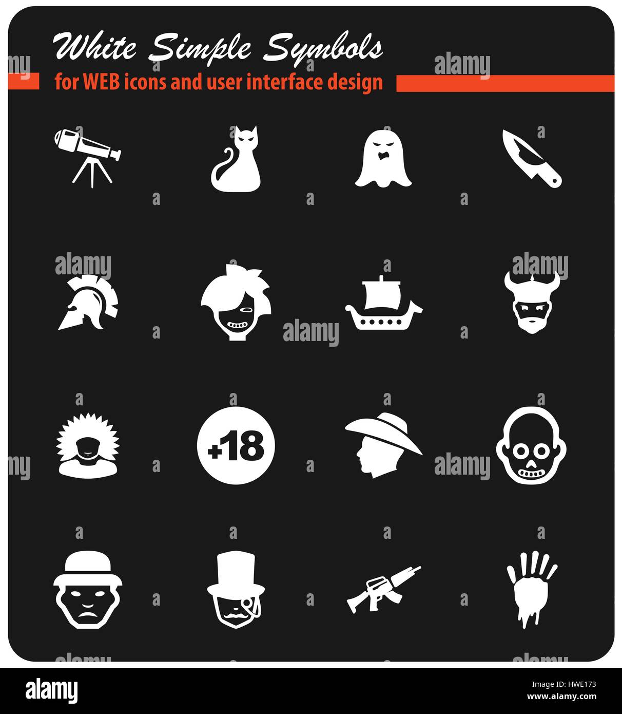 cinema genres vector icons for user interface design Stock Vector Image ...