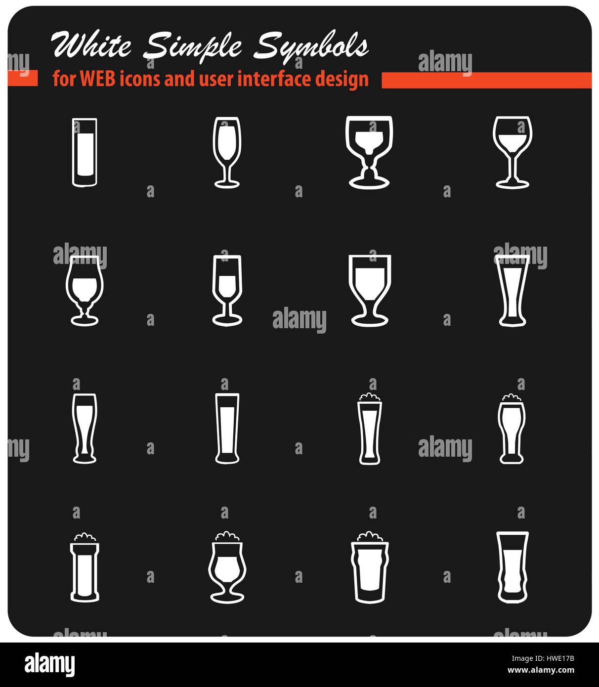 glasses vector icons for user interface design Stock Vector Image & Art ...