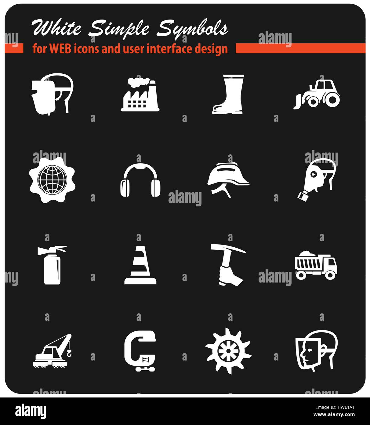 industrial vector icons for user interface design Stock Vector Image ...