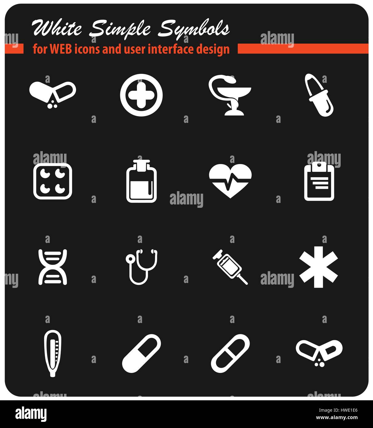 medical vector icons for user interface design Stock Vector Image & Art ...