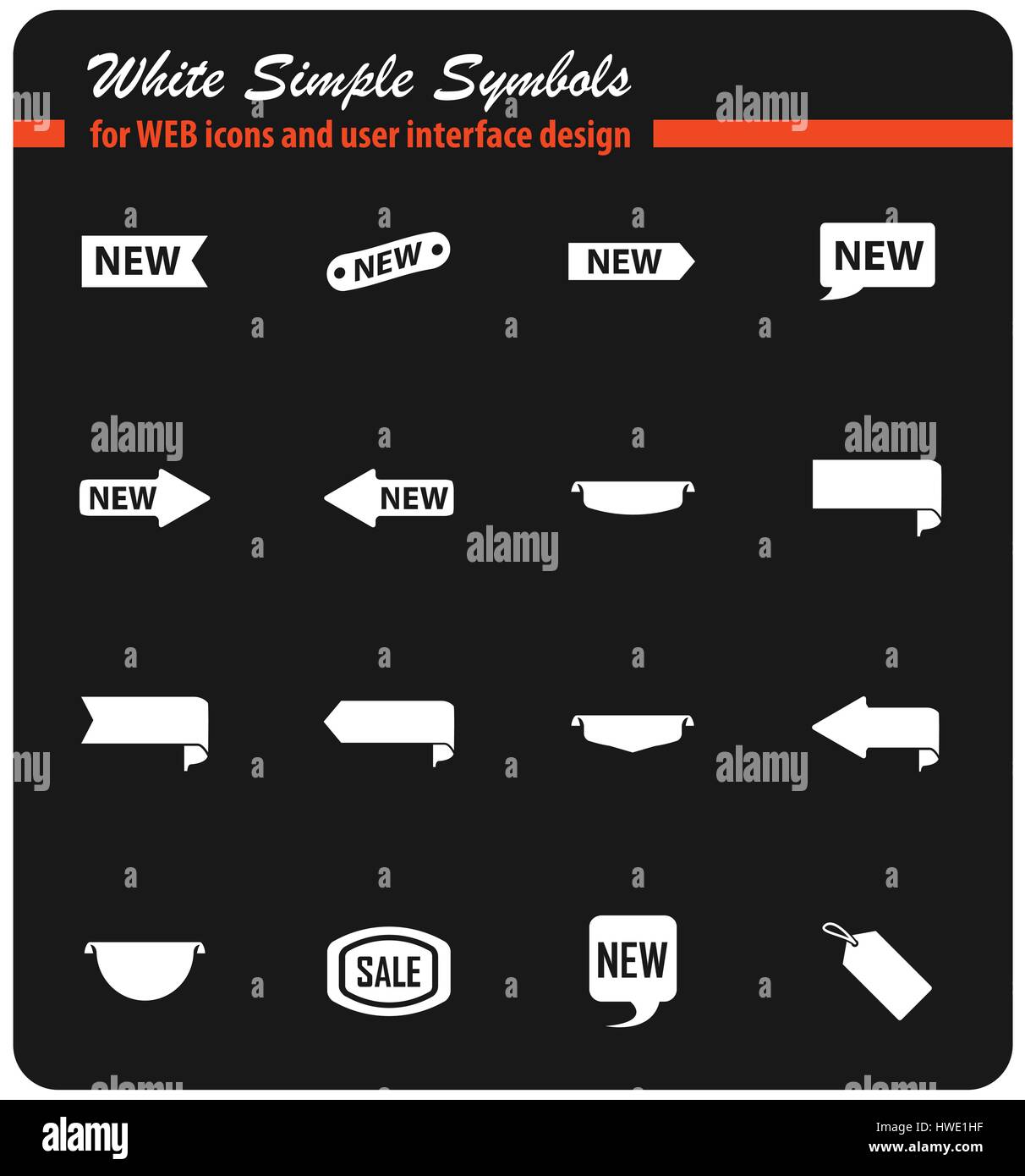 sticker and label vector icons for user interface design Stock Vector ...