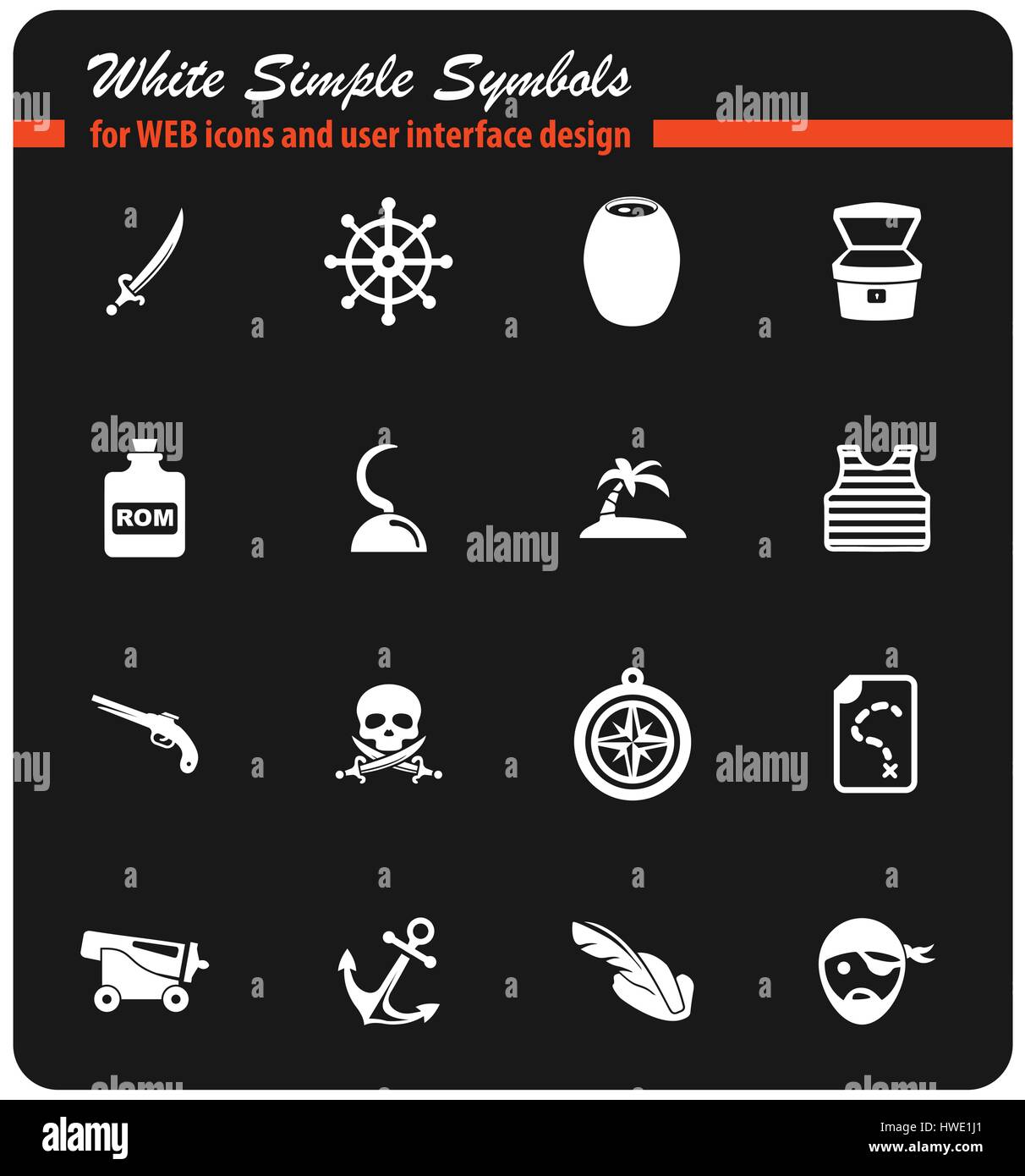 pirates vector icons for user interface design Stock Vector Image & Art ...