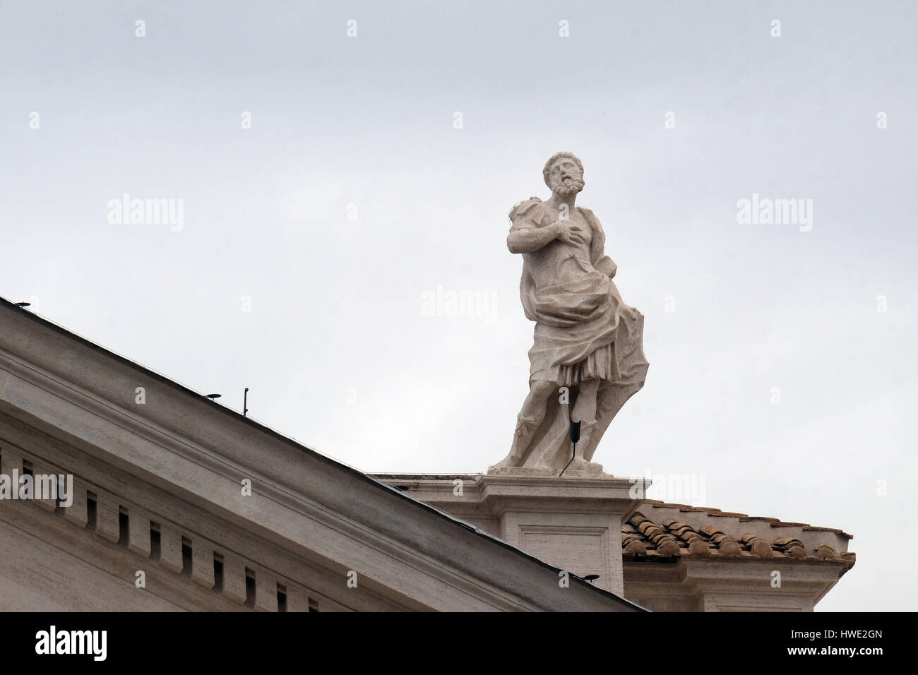St. Gallicanus, fragment of colonnade of St. Peters Basilica. Papal ...