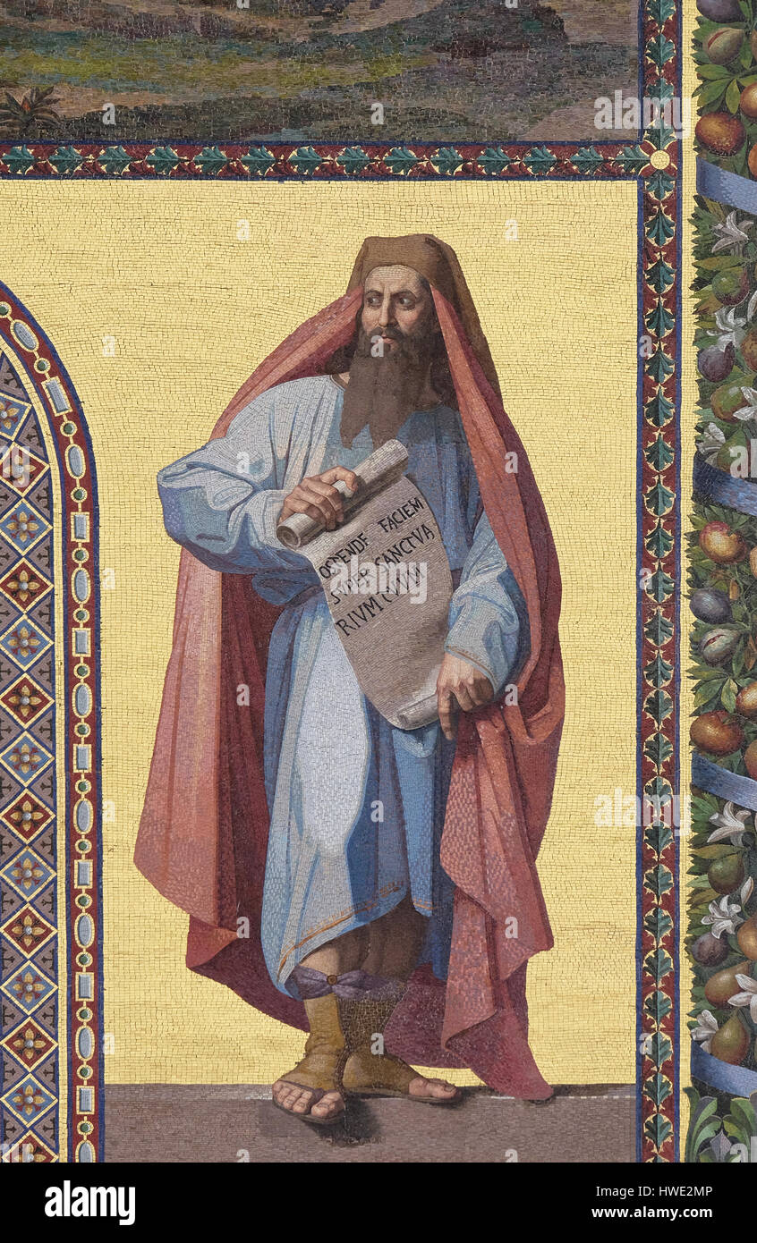 Mosaic of the Prophet Daniel in the facade of Basilica of Saint Paul ...