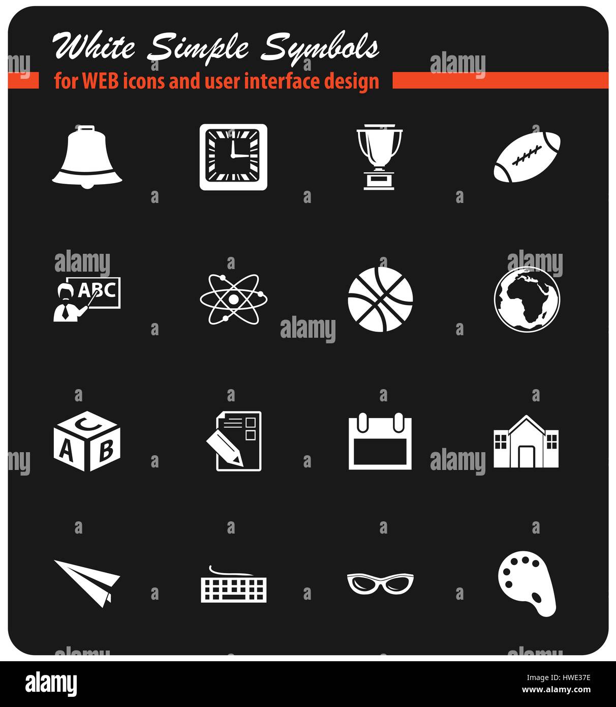 school vector icons for user interface design Stock Vector Image & Art ...