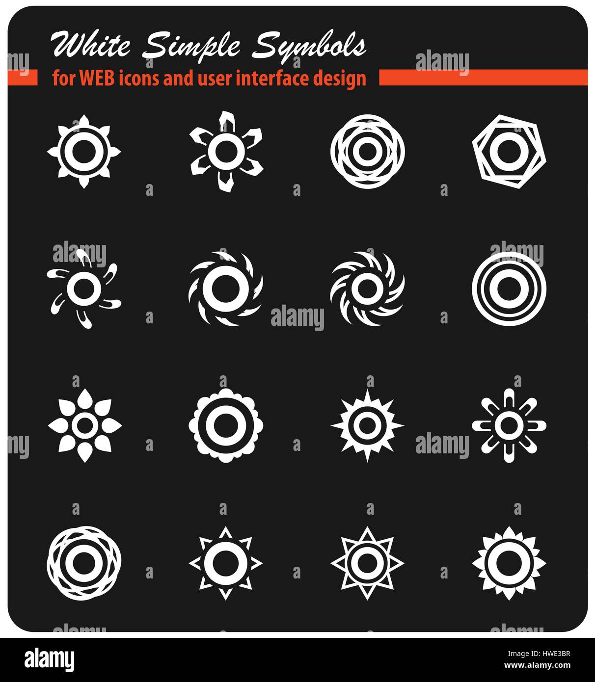 sun vector icons for user interface design Stock Vector Image & Art - Alamy