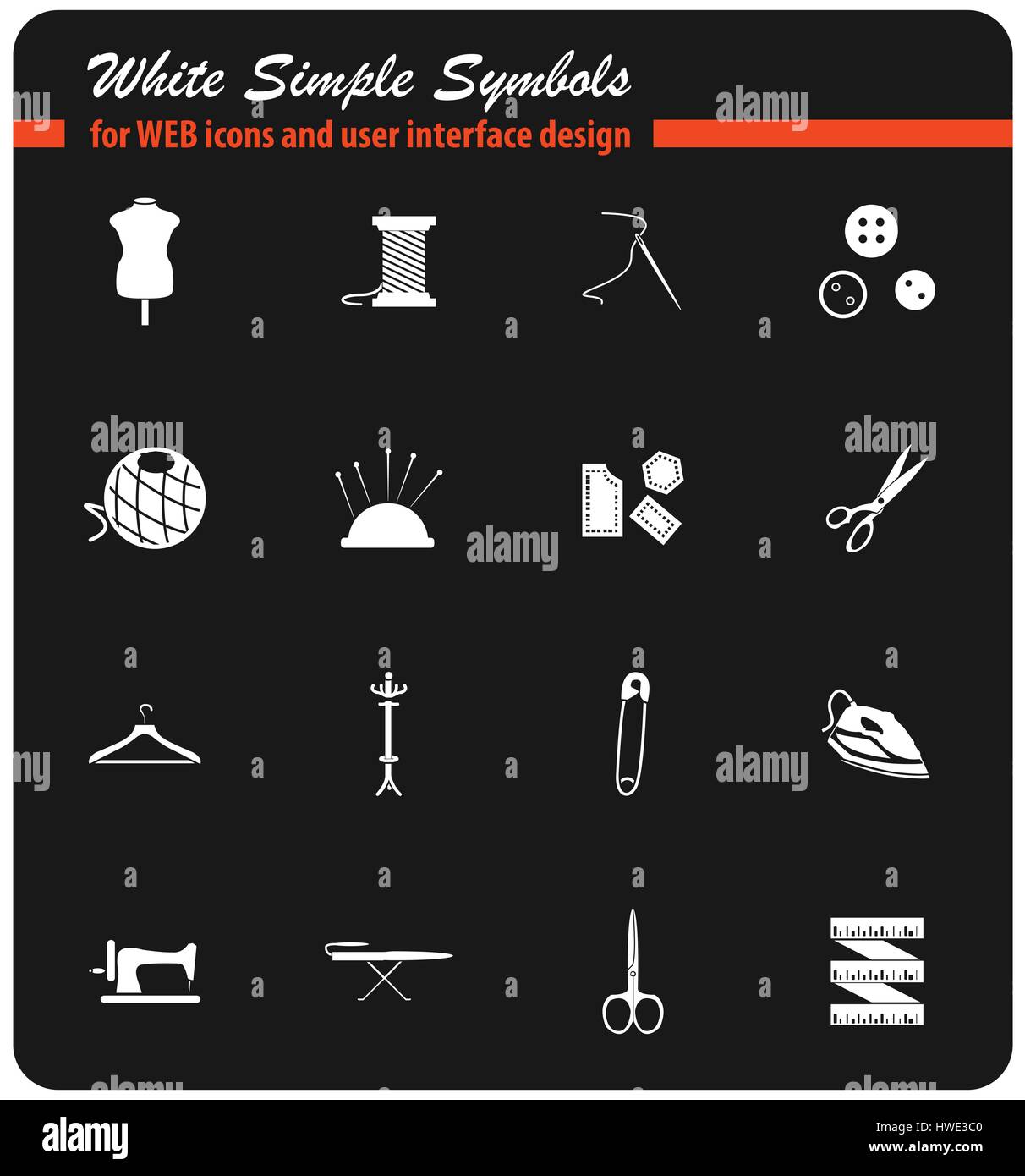 tailoring vector icons for user interface design Stock Vector Image ...