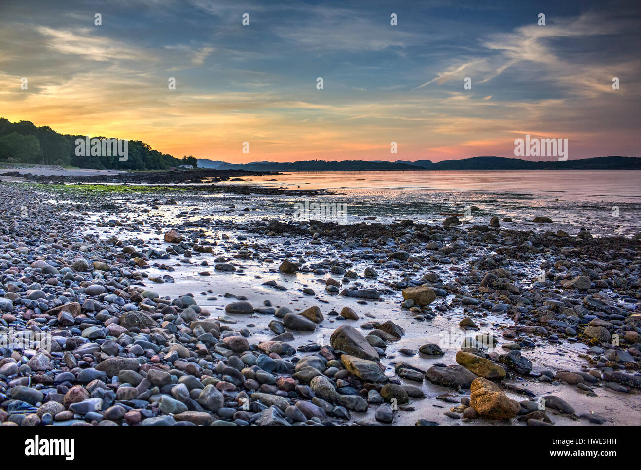 Sunset taken on Balcary Bay, near Auchencairn, Dumfries and Galloway ...