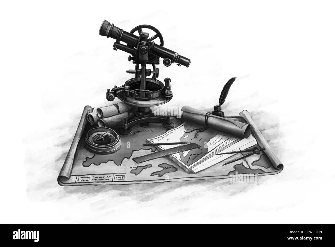 Navigational instruments hi-res stock photography and images - Alamy