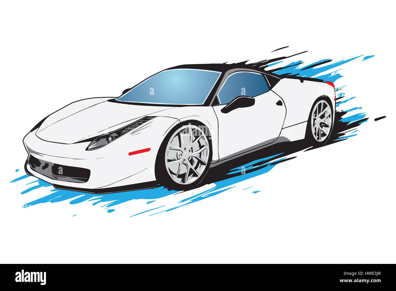 Car moving fast Cut Out Stock Images & Pictures - Alamy