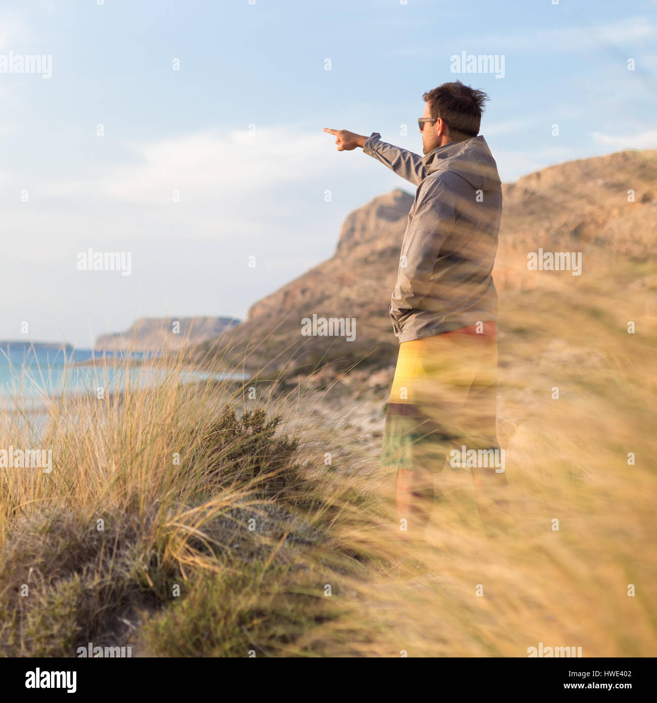 Free active man enjoying beauty of nature Stock Photo - Alamy