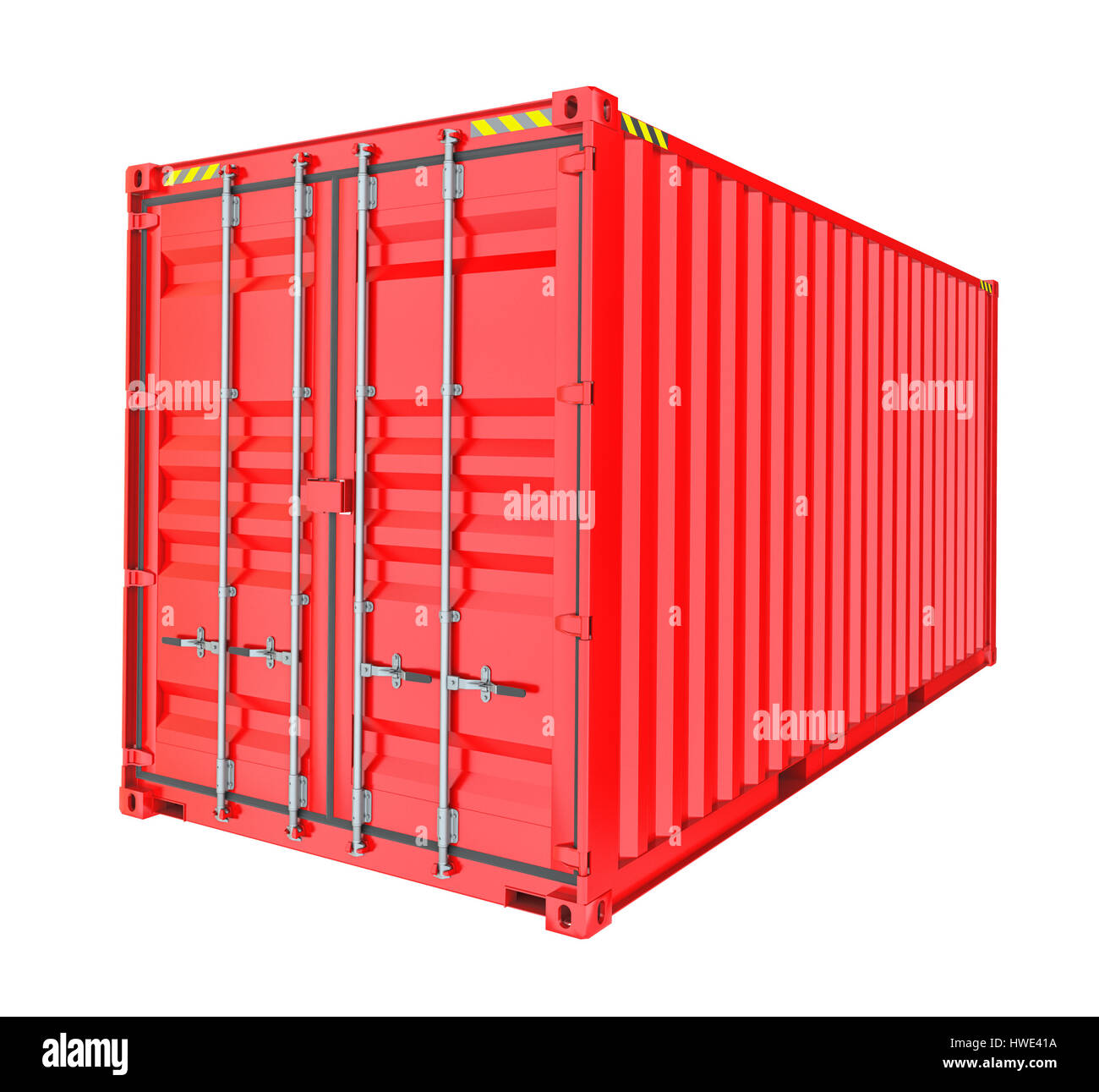 Red Cargo Container. Isoalted Stock Photo - Alamy