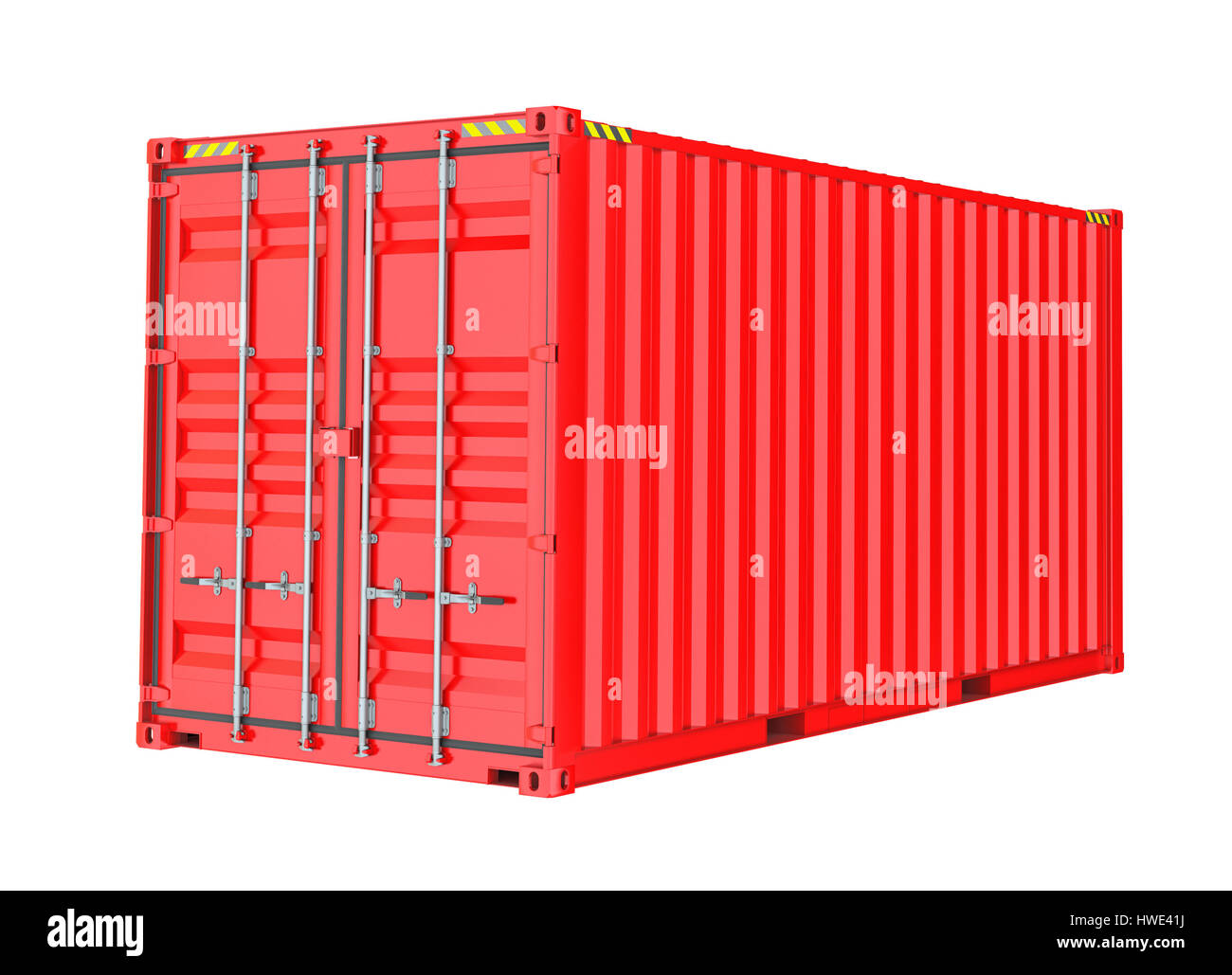 Red Cargo Container. Isoalted Stock Photo - Alamy