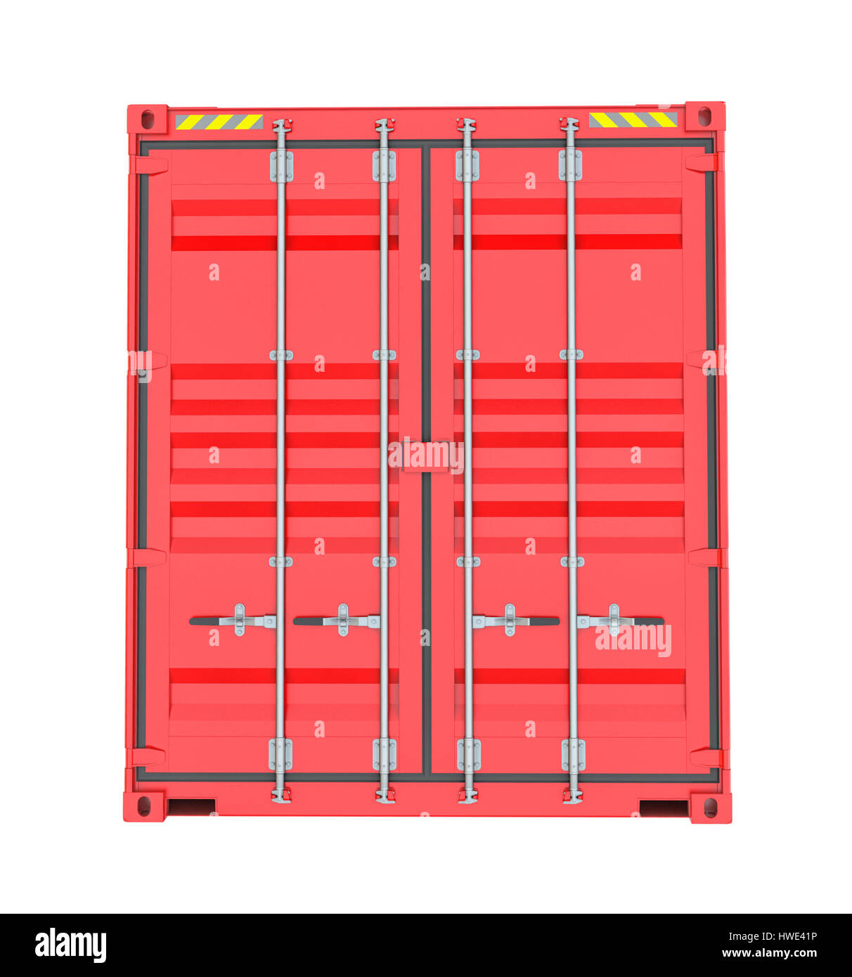 Red Cargo Container. Isoalted Stock Photo - Alamy