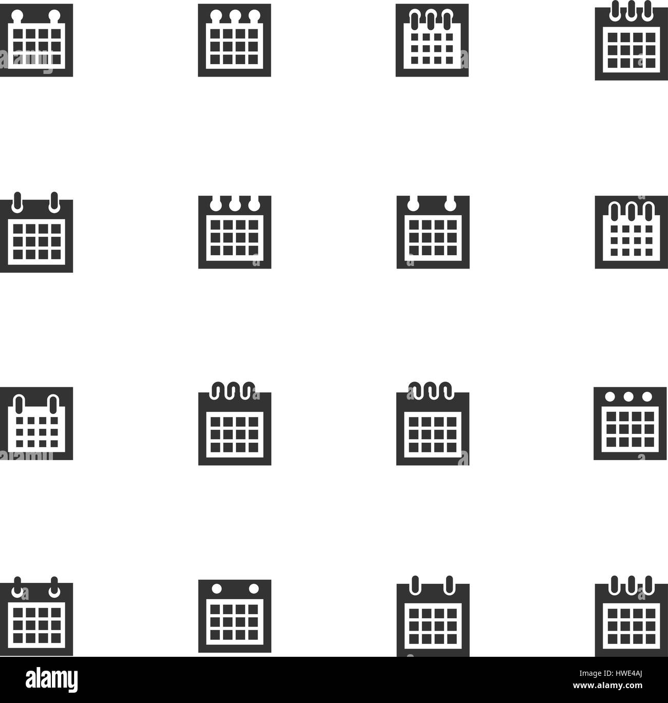 Calendar icon set for web sites and user interface Stock Vector Image ...