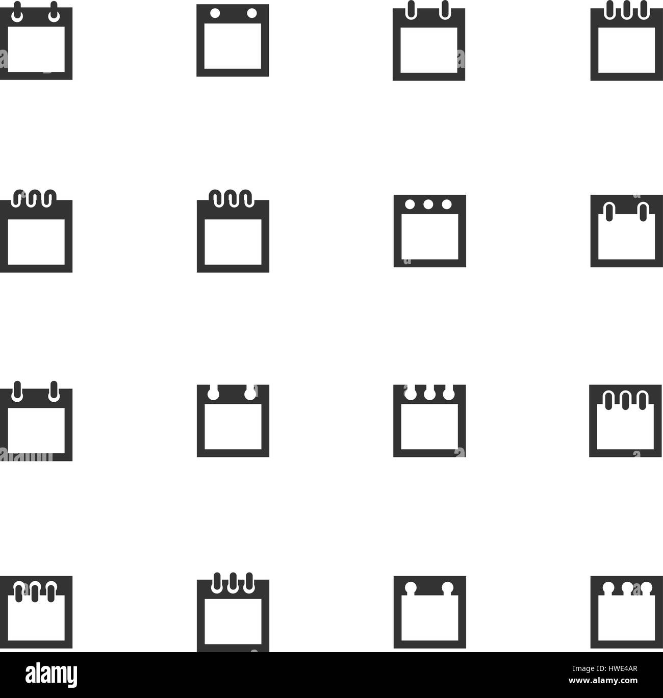 Calendar icon set for web sites and user interface Stock Vector Image ...