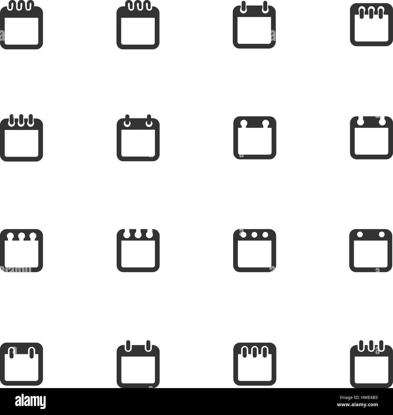 Calendar icon set for web sites and user interface Stock Vector Image ...
